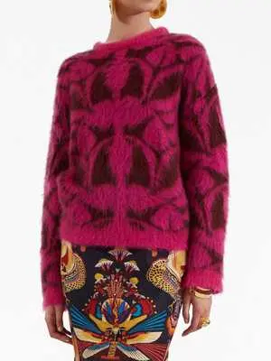 La DoubleJ Intarsia-knit Jumper - Pink