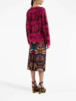 La DoubleJ Intarsia-knit Jumper - Pink