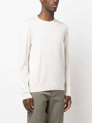 BOSS Logo-embroidered Jumper - Neutrals