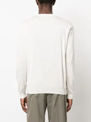 BOSS Logo-embroidered Jumper - Neutrals