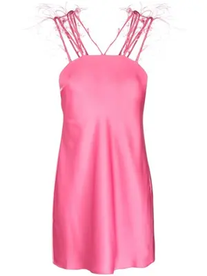 Cult Gaia Feather-detail Sleeveless Dress
