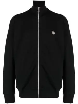Paul Smith Zebra-patch Zip-fastening Sweatshirt - Black