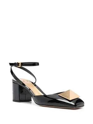 Valentino Garavani One Stud 65mm Leather Pumps - Black