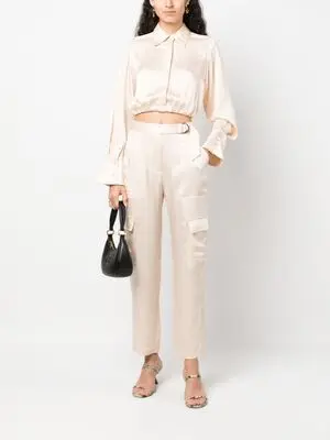 Simkhai Satin Finish Cropped Trousers