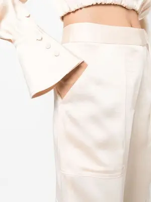 Simkhai Satin Finish Cropped Trousers