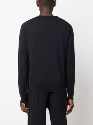 John Smedley Farhill Virgin Wool Jumper - Blue