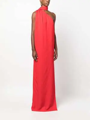 Stella McCartney One-shoulder Scarf Maxi Dress - Red