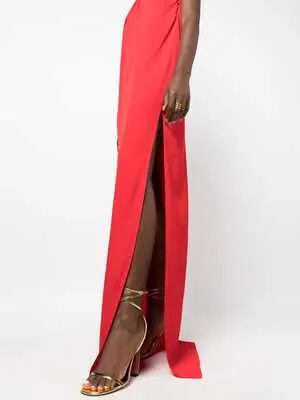 Stella McCartney One-shoulder Scarf Maxi Dress - Red