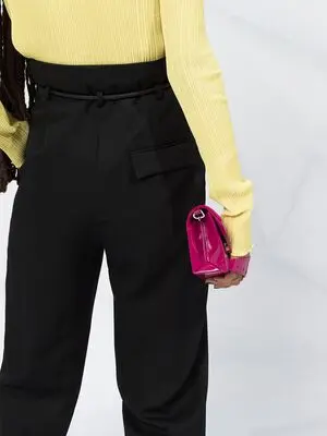 3.1 Phillip Lim Belted High-waisted Trousers - Black