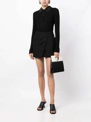 3.1 Phillip Lim Variegated Ribbed-knit Polo Top