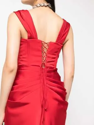 ANA RADU Ruched Flared Gown