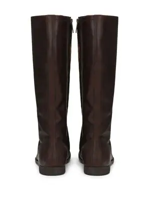 Dolce & Gabbana Logo-tag Lace-up Leather Boots
