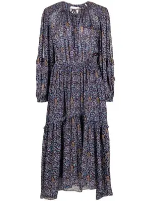 MARANT ETOILE Naema Floral-print Midi Dress - Blue