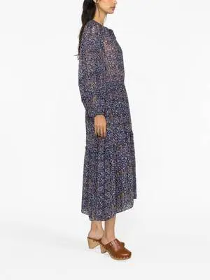 MARANT ETOILE Naema Floral-print Midi Dress - Blue