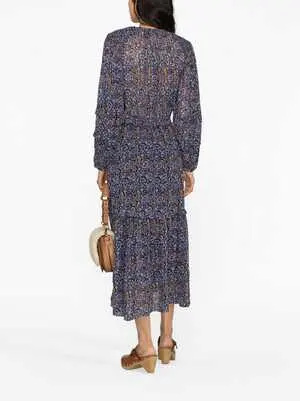 MARANT ETOILE Naema Floral-print Midi Dress - Blue