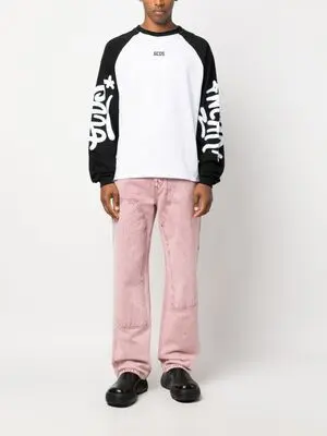 Gcds Graffiti-logo Long-sleeve T-shirt