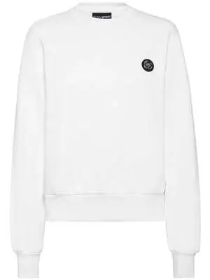 PLEIN SPORT Graphic-print Cotton Sweatshirt - White