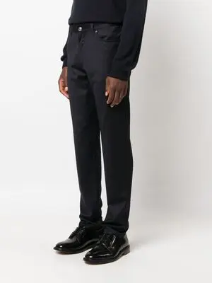 Zegna Logo-patch Slim-fit Trousers