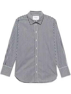 FRAME Stripe-print Organic-cotton Shirt