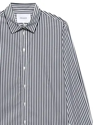 FRAME Stripe-print Organic-cotton Shirt