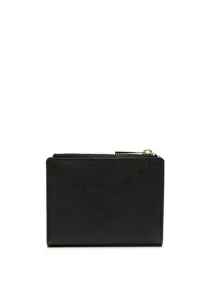 AGNES B. Bi-fold Leather Wallet - Black