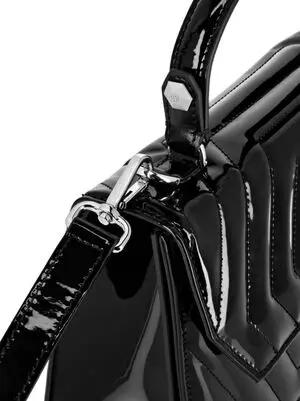 Philipp Plein Medium Superheroin Leather Handle Bag