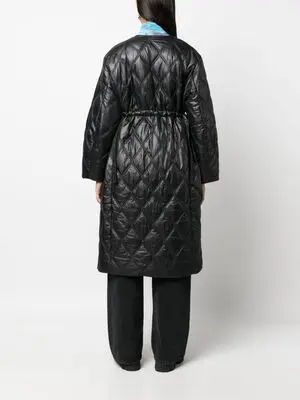 GANNI Diamond-quilted Raincoat