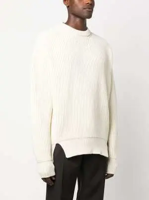 JIL SANDER Crew-neck Ribbed-knit Wool Jumper