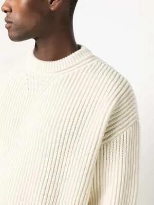 JIL SANDER Crew-neck Ribbed-knit Wool Jumper