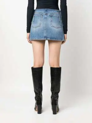 Dolce & Gabbana Distressed Denim Miniskirt