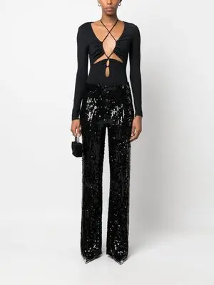 Patrizia Pepe Tie-fastening Cut-out Bodysuit