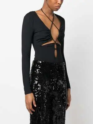 Patrizia Pepe Tie-fastening Cut-out Bodysuit