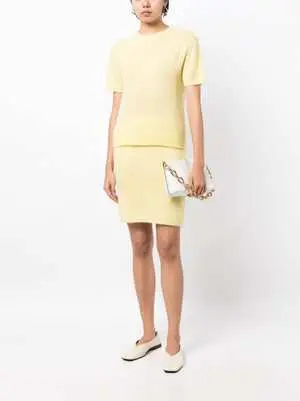 Cashmere In Love Sidley Fine-knit Top - Yellow