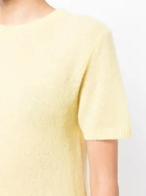 Cashmere In Love Sidley Fine-knit Top - Yellow
