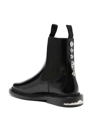 TOGA VIRILIS Stud-embellished Leather Ankle Boots