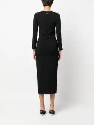 Dsquared2 Cut-out Ribbed-knit Midi Dress