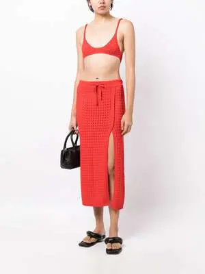 Cashmere In Love Hanalei Crochet-knit Bralette - Red