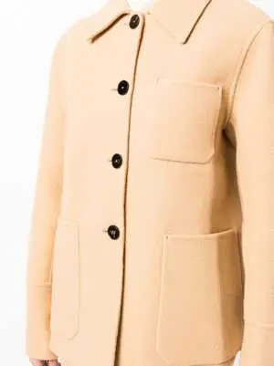 JIL SANDER Single-breasted Wool Jacket - Neutrals