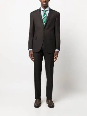 Corneliani Plaid Long-sleeve Wool Shirt