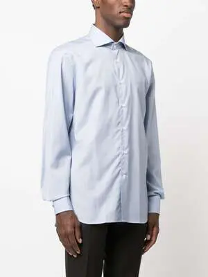 Corneliani Plaid Long-sleeve Wool Shirt