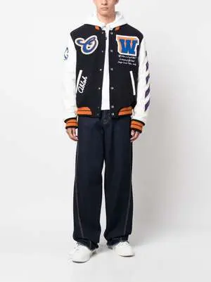 Off-White Varsity Patch Bomber Jacket