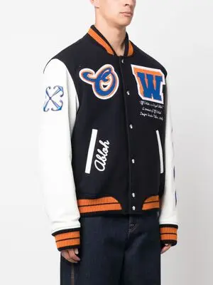 Off-White Varsity Patch Bomber Jacket
