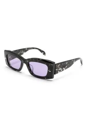 Alexander McQueen Spike Studs Rectangular-frame Sunglasses