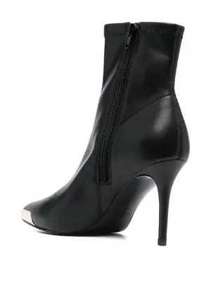 Versace 100mm Logo-engraved Pointed-toe Boots