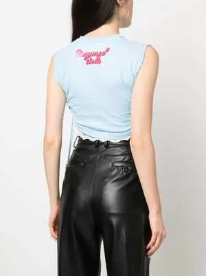 Dsquared2 Logo-print Cropped T-shirt