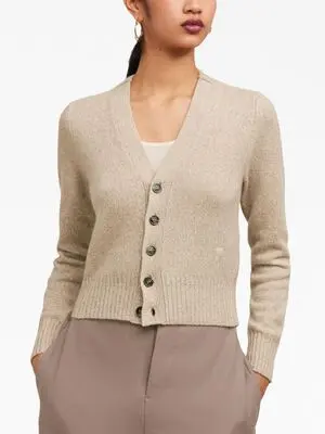 AMI Paris Heart-embroidered Cardigan