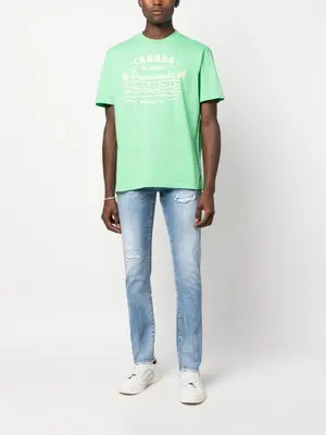 Dsquared2 Distressed Straight-leg Jeans