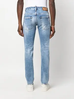 Dsquared2 Distressed Straight-leg Jeans