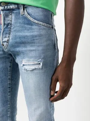 Dsquared2 Distressed Straight-leg Jeans