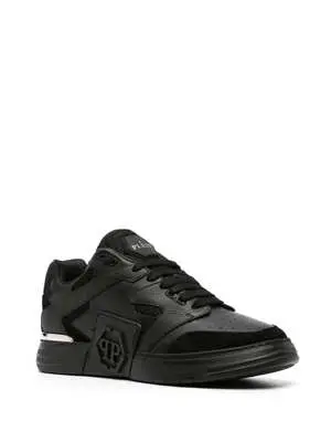 Philipp Plein Phantom Street Leather Sneakers - Black